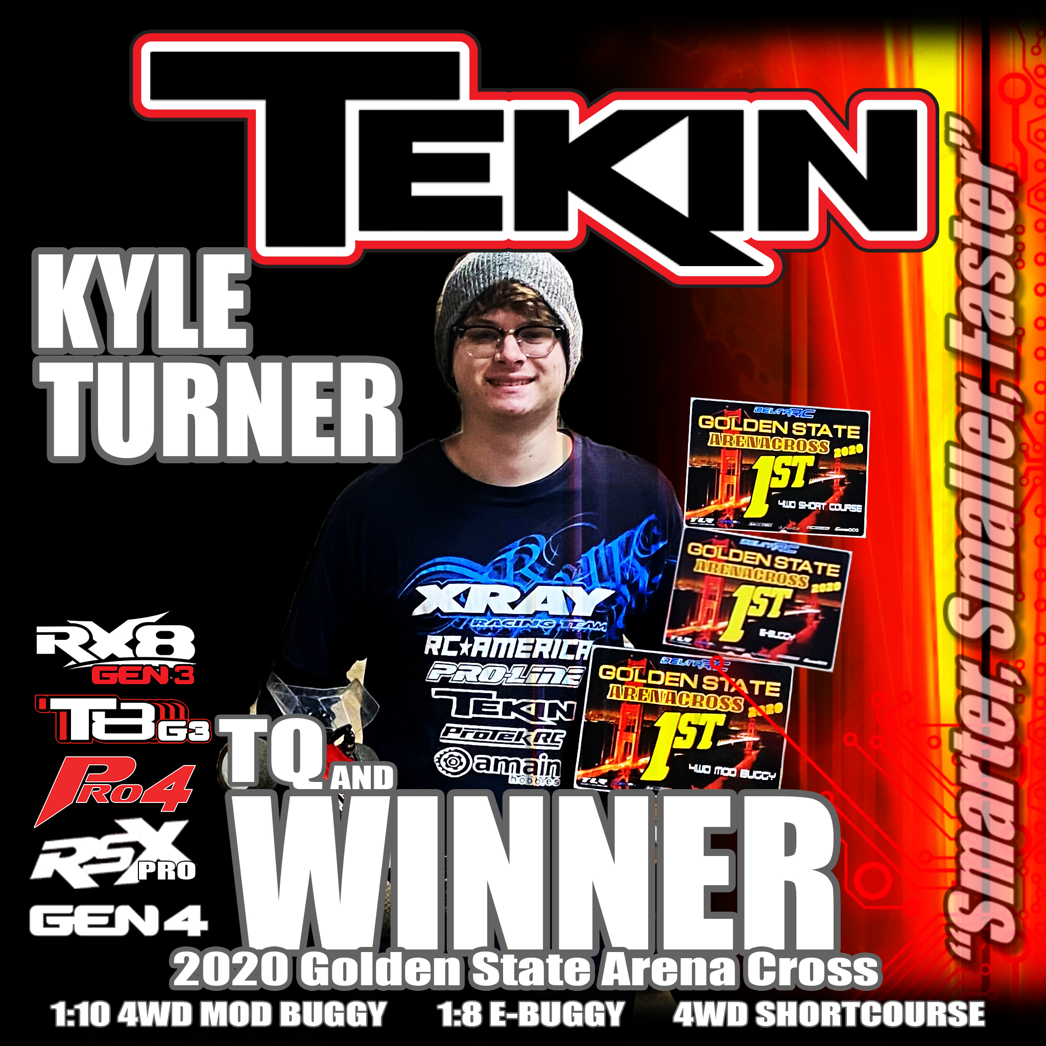 KYLE TURNER TRIPLES AT GOLDEN STATE ARENA-X! – Tekin – Smaller, Smarter ...